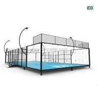 China Panoramic Padel Court 20m x 10m Outdoor Tempered Glass LDK-PD06 for sale