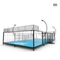 China Panoramic Padel Court 20m x 10m Outdoor Tempered Glass LDK-PD06 for sale