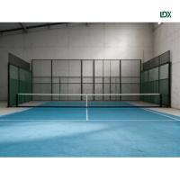 China Panoramic Padel Court 20m x 10m Outdoor Tempered Glass LDK-PD06 for sale