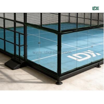 China Panoramic Padel Court 20m x 10m Outdoor Tempered Glass LDK-PD06 for sale