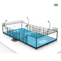 China Panoramic Padel Court 20m x 10m Outdoor Tempered Glass LDK-PD06 for sale