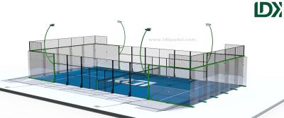 China Panoramic Padel Court System: Professional Indoor/Outdoor Paddle Tennis Court with Full Glass & LED Lights for sale