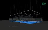 China Indoor Panoramic Padel Court Manufacturer | Professional Glass Padel Court with LED Lighting System for sale