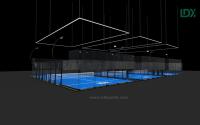 China Indoor Panoramic Padel Court Manufacturer | Professional Glass Padel Court with LED Lighting System for sale