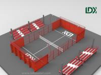 China Commercial Padel Court with Spectator Stands and Architectural LED Lighting for sale
