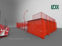 China Commercial Padel Court with Spectator Stands and Architectural LED Lighting for sale