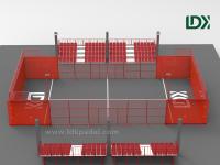 China Commercial Padel Court with Spectator Stands and Architectural LED Lighting for sale