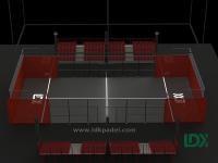 China Commercial Padel Court with Spectator Stands and Architectural LED Lighting for sale