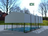 China Outdoor Covered Padel Court Manufacturer | Custom Retractable Roof Padel Court with Steel Structure for sale