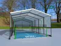 China Outdoor Covered Padel Court Manufacturer | Custom Retractable Roof Padel Court with Steel Structure for sale