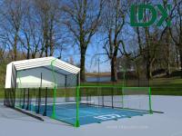 China Outdoor Covered Padel Court Manufacturer | Custom Retractable Roof Padel Court with Steel Structure for sale