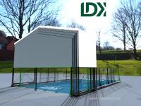 China Outdoor Covered Padel Court Manufacturer | Custom Retractable Roof Padel Court with Steel Structure for sale