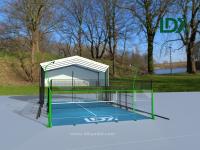 China Outdoor Covered Padel Court Manufacturer | Custom Retractable Roof Padel Court with Steel Structure for sale