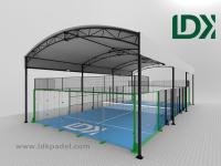 China Covered Outdoor Padel Court with Detachable Canopy for Commercial Sports Facilities for sale