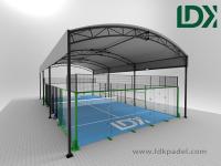 China Covered Outdoor Padel Court with Detachable Canopy for Commercial Sports Facilities for sale