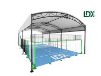 China Covered Outdoor Padel Court with Detachable Canopy for Commercial Sports Facilities for sale