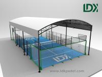 China Covered Outdoor Padel Court with Detachable Canopy for Commercial Sports Facilities for sale