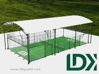 China 20x10m Panoramic Padel Court with Roof for Commercial Projects for sale