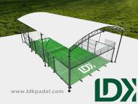 China 20x10m Panoramic Padel Court with Roof for Commercial Projects for sale