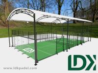 China 20x10m Panoramic Padel Court with Roof for Commercial Projects for sale