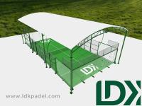 China Panoramic Padel Court with Roof for Outdoor Sports Clubs for sale