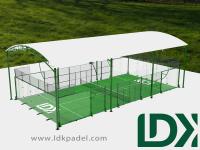 China Panoramic Padel Court with Roof for Outdoor Sports Clubs for sale