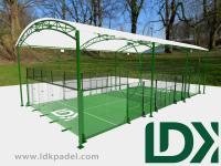 China Panoramic Padel Court with Roof for Outdoor Sports Clubs for sale
