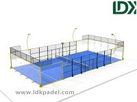 China Panoramic Padel Court with Glass Fin Support | Professional Padel Court Manufacturer for sale