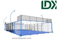 China Professional Panoramic Padel Court with Tempered Glass and Blue Steel Frame | Customizable Colors for sale