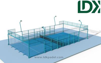 China Professional Panoramic Padel Court with Custom Color Options for sale
