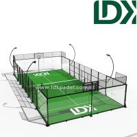 China Multifunctional Panoramic Padel Court with Basketball System – Green Turf for sale