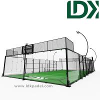 China Multifunctional Panoramic Padel Court with Basketball System – Green Turf for sale