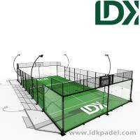 China Multifunctional Panoramic Padel Court with Basketball System – Green Turf for sale
