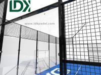 China Classic Panoramic Padel Court with Integrated Football Goals for sale