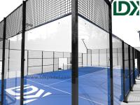 China Classic Panoramic Padel Court with Integrated Football Goals for sale