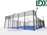 China Classic Panoramic Padel Court with Integrated Football Goals for sale
