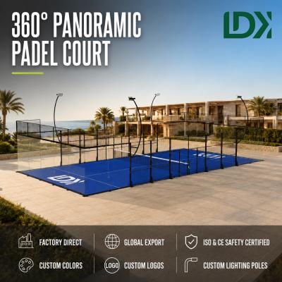 China 360° Panoramic Padel Court with 12mm Tempered Glass and Durable Steel Structure for Commercial Sports Venues for sale