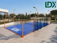 China Panoramic Padel Court – Professional 12mm Tempered Glass & Galvanized Steel Structure for sale