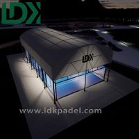 China Panoramic Padel Court with Split Canopy, 2m Side Curtains, and 20×10m Playing Area for sale