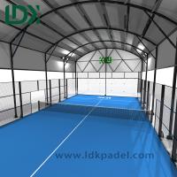 China Panoramic Padel Court with Split Canopy, 2m Side Curtains, and 20×10m Playing Area for sale