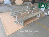 China Portable 3-Row Steel Bleacher with Wheels | Indoor & Outdoor Spectator Seating for sale