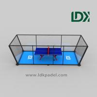 China Panoramic Padel-Style Ping Pong Court with Tempered Glass Enclosure for sale