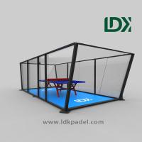 China Panoramic Padel-Style Ping Pong Court with Tempered Glass Enclosure for sale