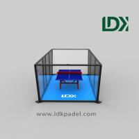 China Panoramic Padel-Style Ping Pong Court with Tempered Glass Enclosure for sale