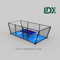 China Panoramic Padel-Style Ping Pong Court with Tempered Glass Enclosure for sale