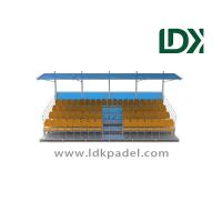 China 74-Seat Covered Spectator Stand for Sports Courts & Commercial Venues for sale