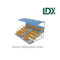 China 74-Seat Covered Spectator Stand for Sports Courts & Commercial Venues for sale