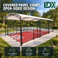 China 20m x 10m Panoramic Padel Court with Steel Frame, Tempered Glass, and Waterproof UV Resistant Roof for sale