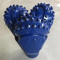 China Blue API Tricone Drill Bit Roller Cone Bit Hard Faced Bearing Surface 116-637 IADC for sale