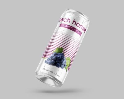 China 500ml Grape Flavored Canned Cocktail 4.5% ABV Low Sugar OEM Private Label Drink for sale